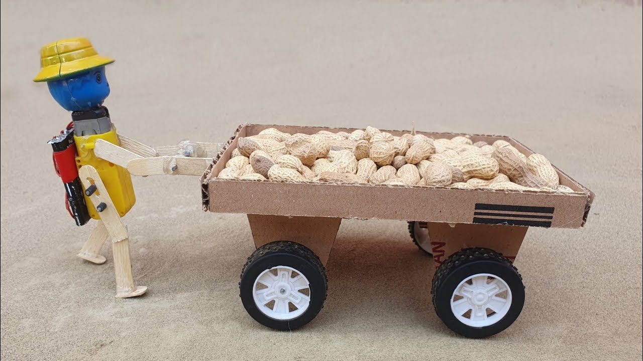 How to make diy robot cart trolley at home Diy Matchbox || diy rickshaw ...