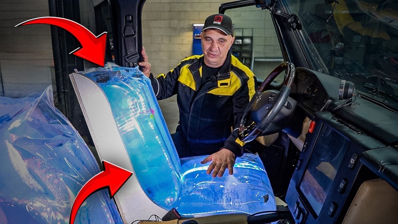 We make a Waterbed Interior for a Car - YouTube