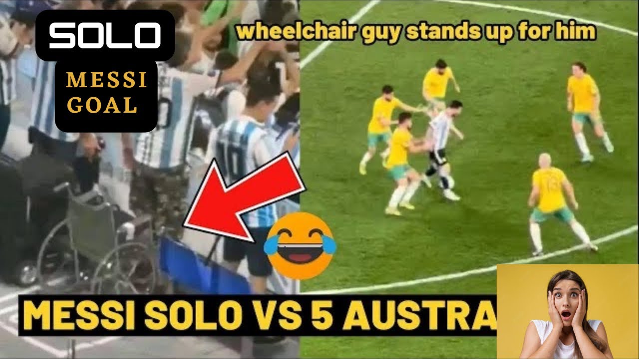 Messi unbelievable solo run Crazy vs 5 Australia players - YouTube