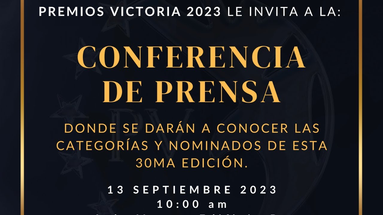 Conferencia de Prensa, Premios Victoria 2023 - YouTube