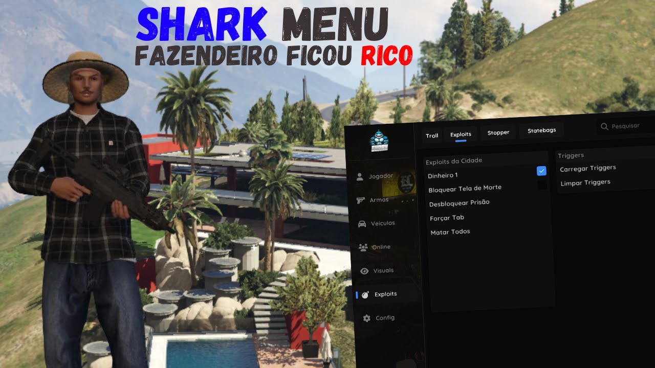 JOGUEI DE SHARK MENU E O FAZENDEIRO FICOU RICO - YouTube