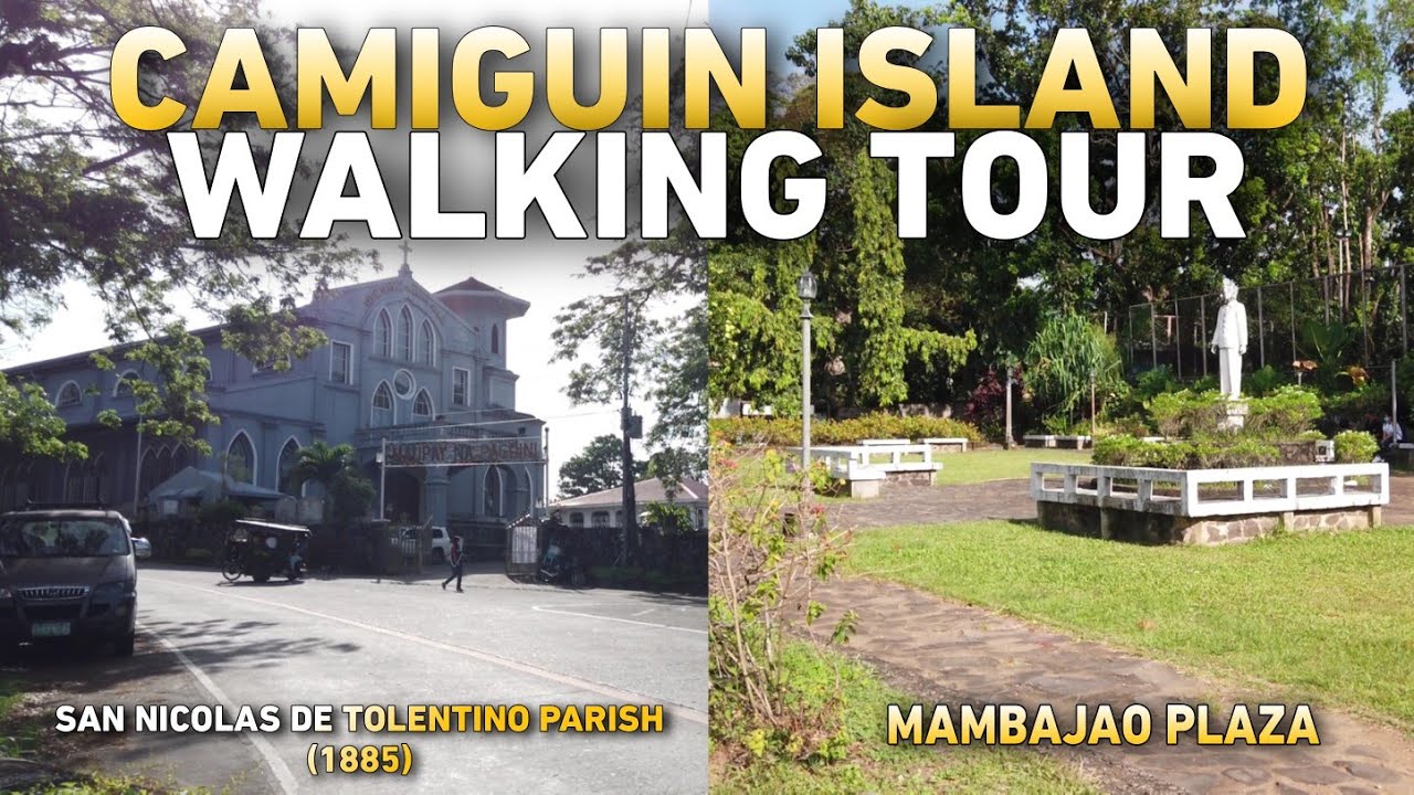1885 Historical Church and Mambajao Public Plaza in CAMIGUIN ISLAND ...