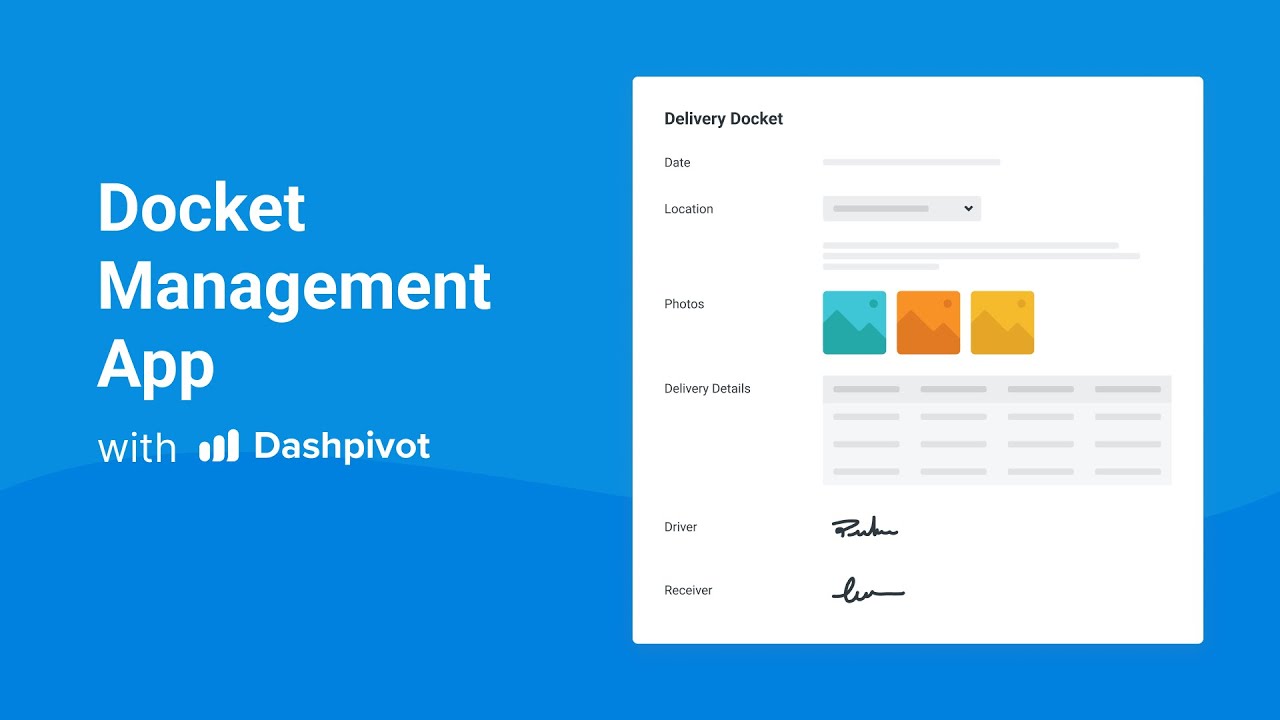 Simplify Delivery Tracking with Dashpivot’s Docket Management App - YouTube