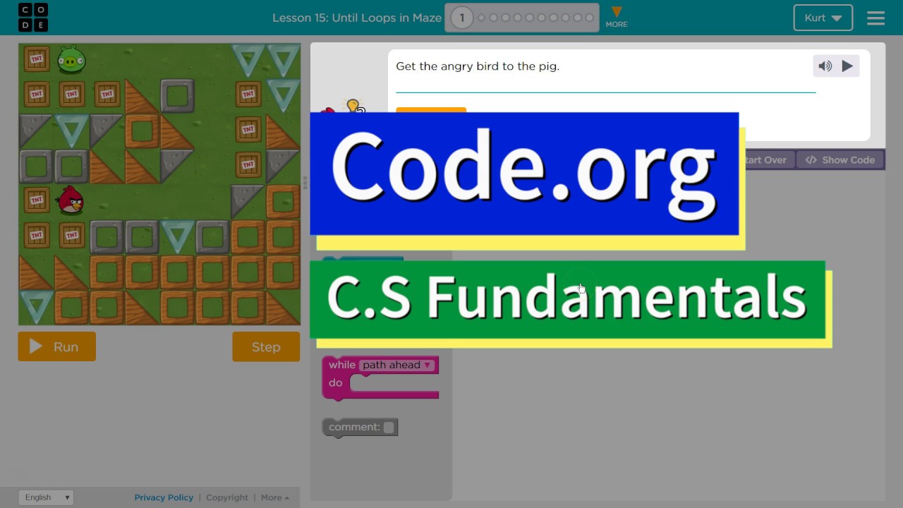 Express Lesson 181 Until Loops In Maze Answer Tutorial Course D Lesson 161 Youtube