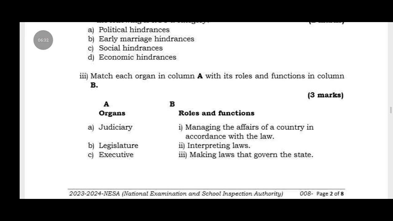 History National Examination 2024-2025 NESA Exam Correction Full Past ...