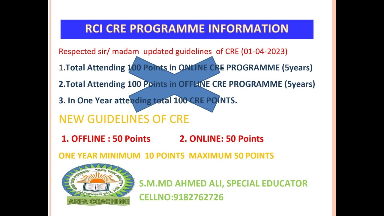 RCI CRE NEW GUIDELINES-01-04-2023 - YouTube