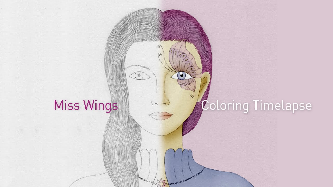 Miss Wings Coloring Timelapse - Sped Up - YouTube