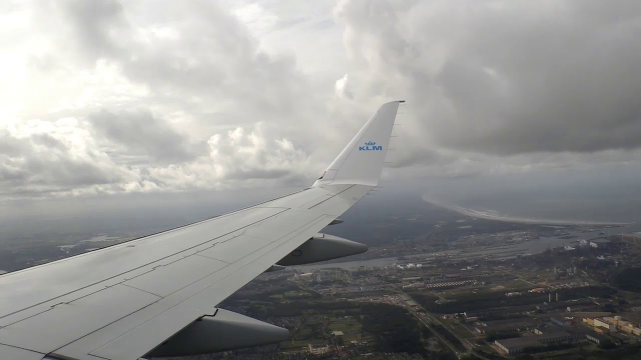 ONBOARD - KLM E175 KL1486 Humberside Airport to Amsterdam Schiphol ...