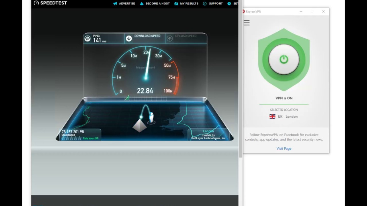 ExpressVPN Speed Test - London VPN Server - Off-Peak - 2017 01 28 6 ...