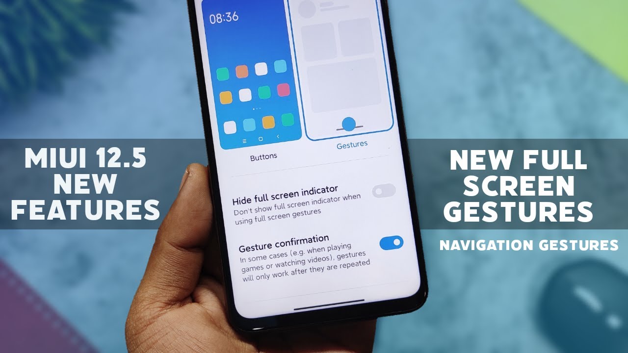 Miui 12.5 New Navigation Gestures Bar | New Settings Options | Miui 12. ...