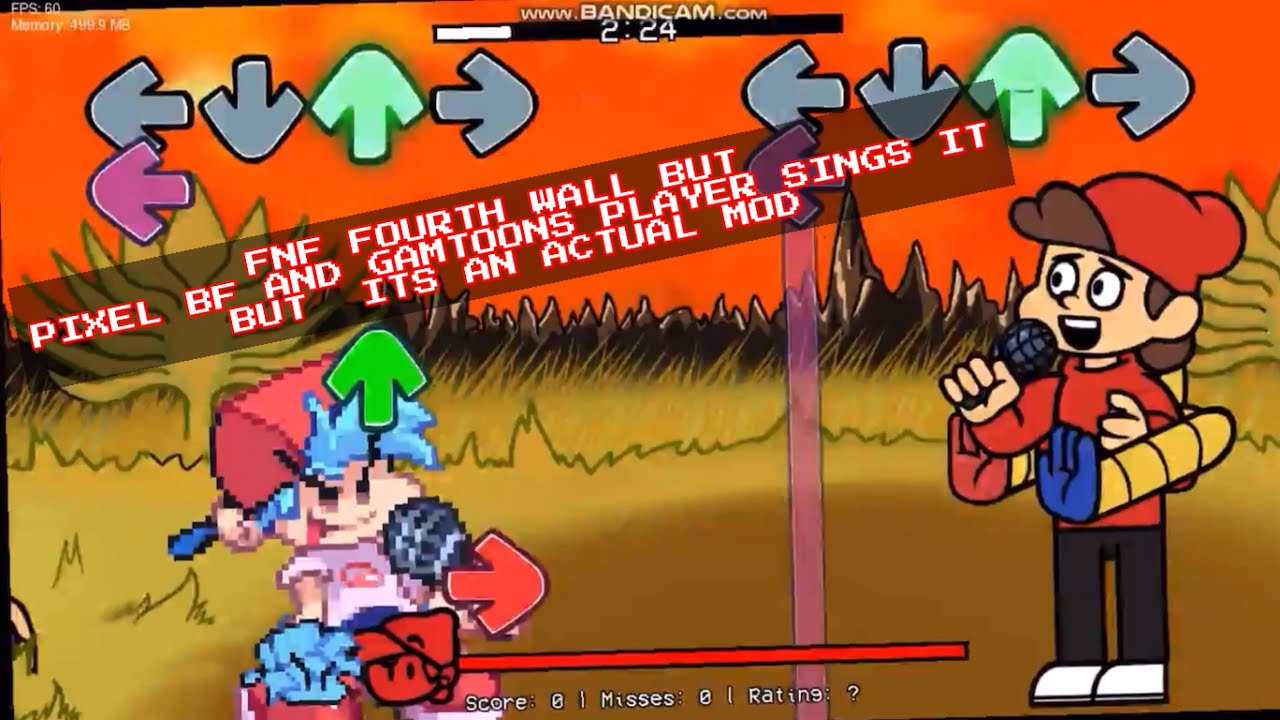 FNF fourth wall but pixel bf and gametoons player sings it but it’s an ...