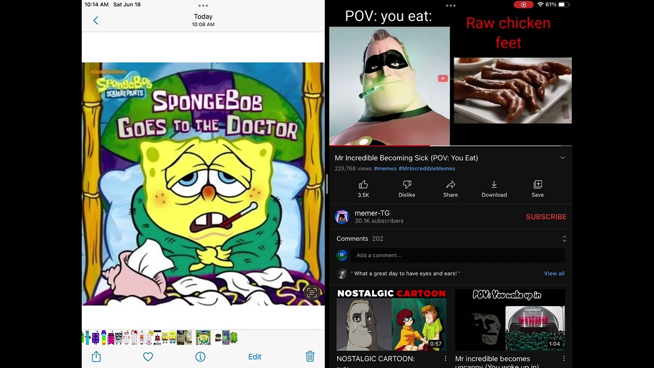 Spongebob becoming Sick - YouTube