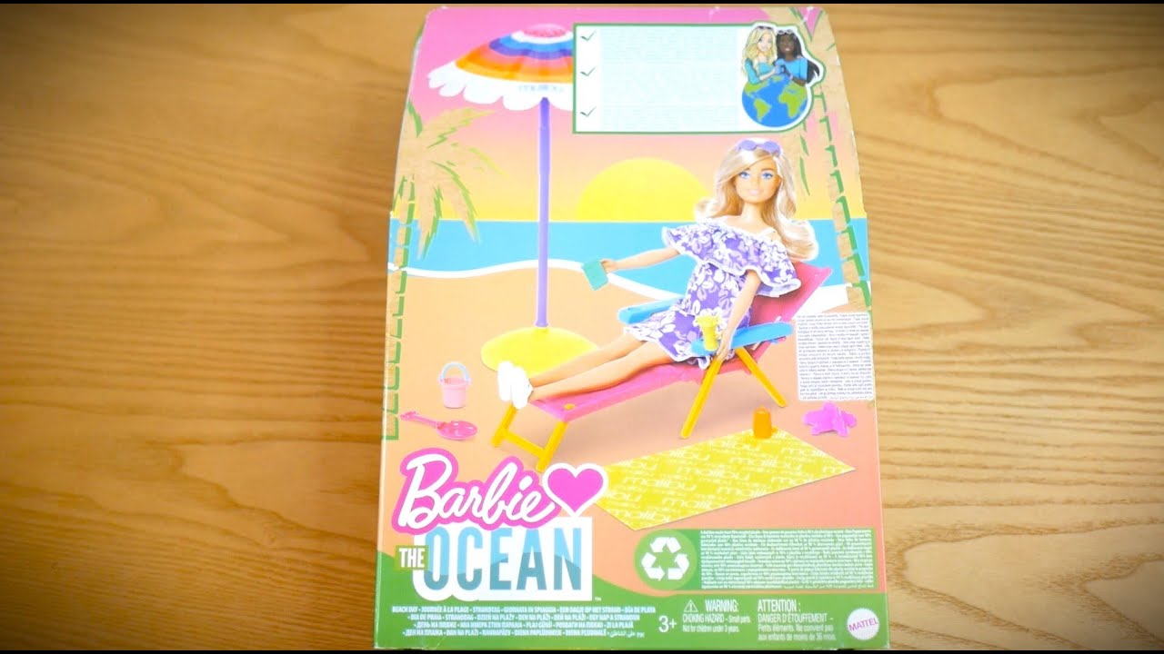 Unboxing Barbie Loves the Ocean Beach Day Playset Mattel *ADULT DOLL ...
