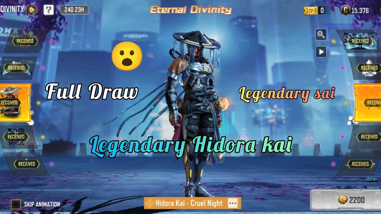 ETERNAL DIVINITY FULL LUCKY DRAW 🤯|| LEGENDARY HIDORA KAI - CRUEL NIGHT ...