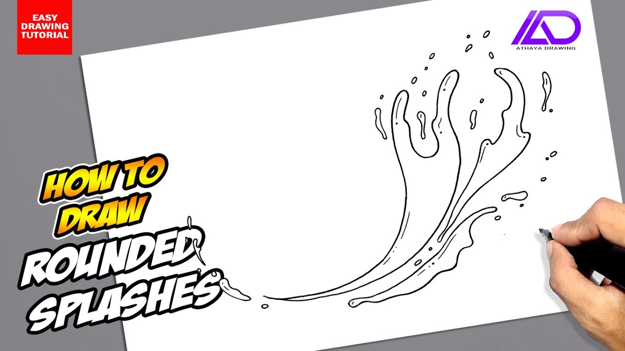 How to draw Rounded Splashes - YouTube