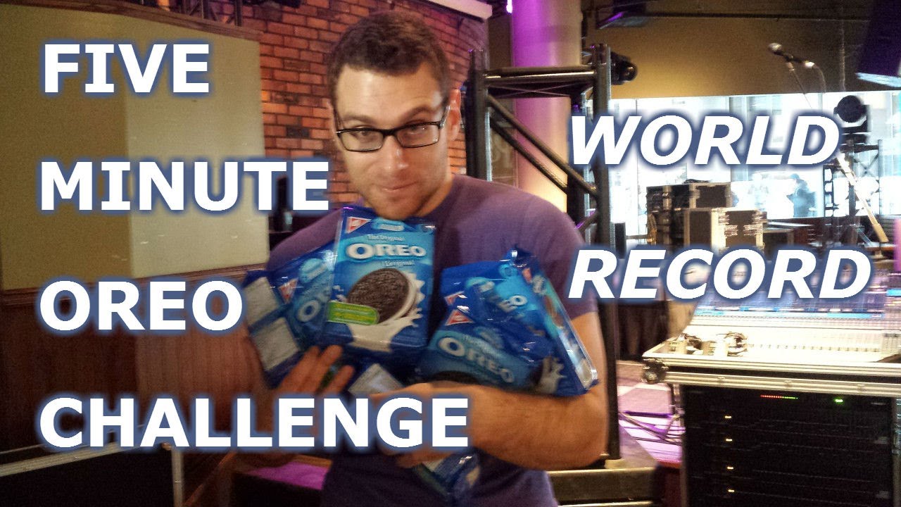 78 Oreos In Five Minutes (World Record) - YouTube