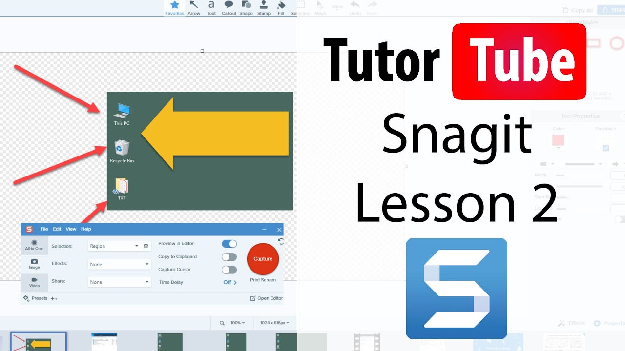 Snagit Tutorial - Lesson 2 - Capture Window - YouTube