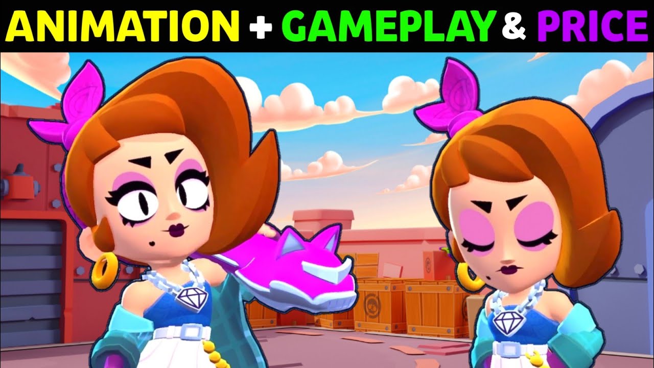 BRAWL STARS LAVISH LOLA GAMEPLAY, ANIMATION, COST, PIN & PLAYER ICON ...