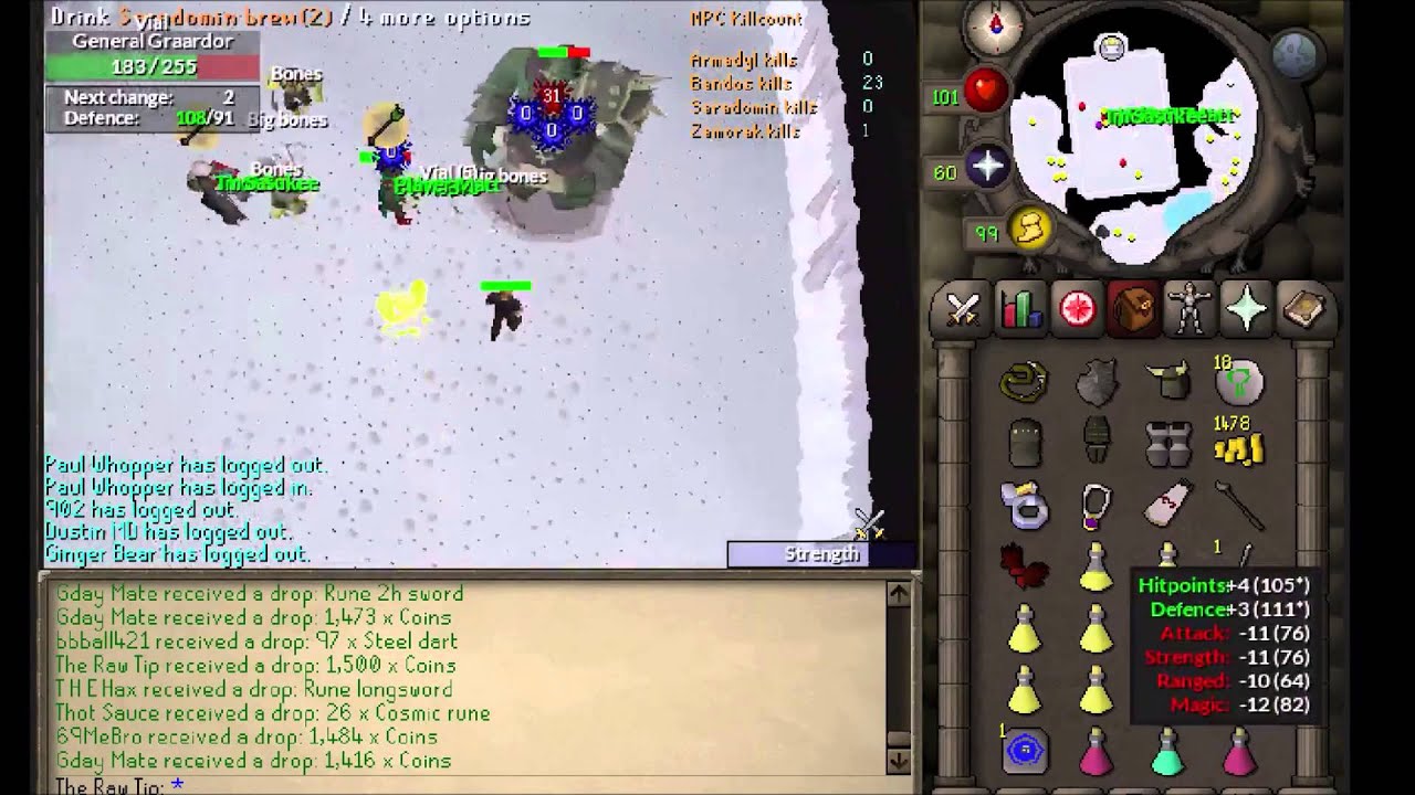 osrs bandos mass with team paradox - YouTube