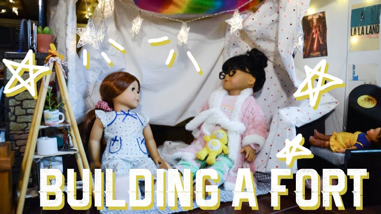 BUILDING A FORT (for 1k) American Girl Doll Stopmotion - YouTube