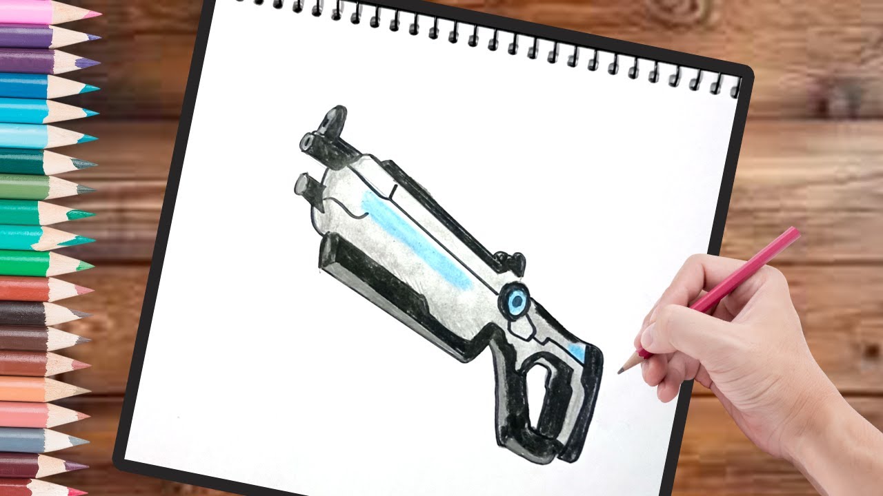 How to draw weapon roblox rivals : Energy Rifle in step by step - YouTube