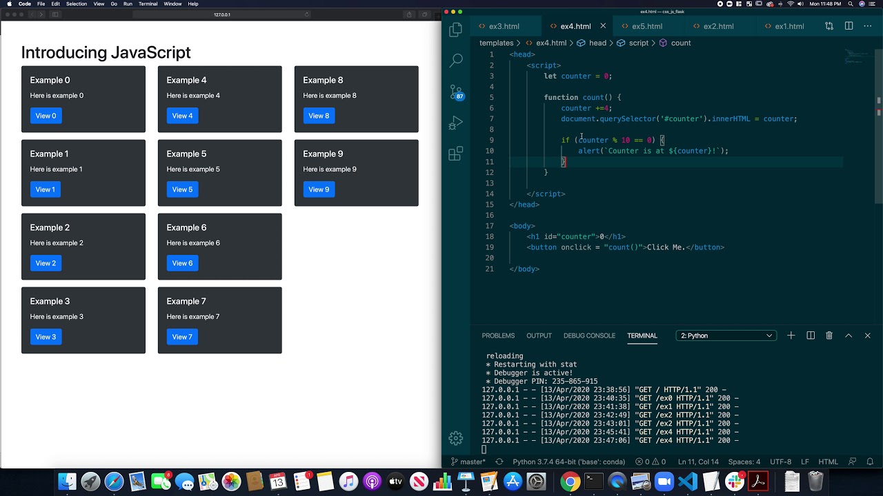 Flask and Javascript II - YouTube
