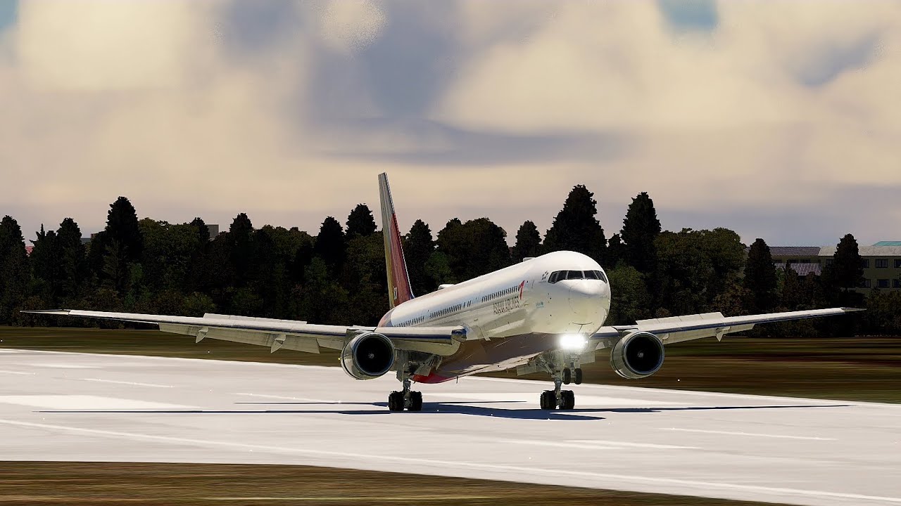 아시아나 B767 김해공항 랜딩 [Flight Simulator 2020] - YouTube