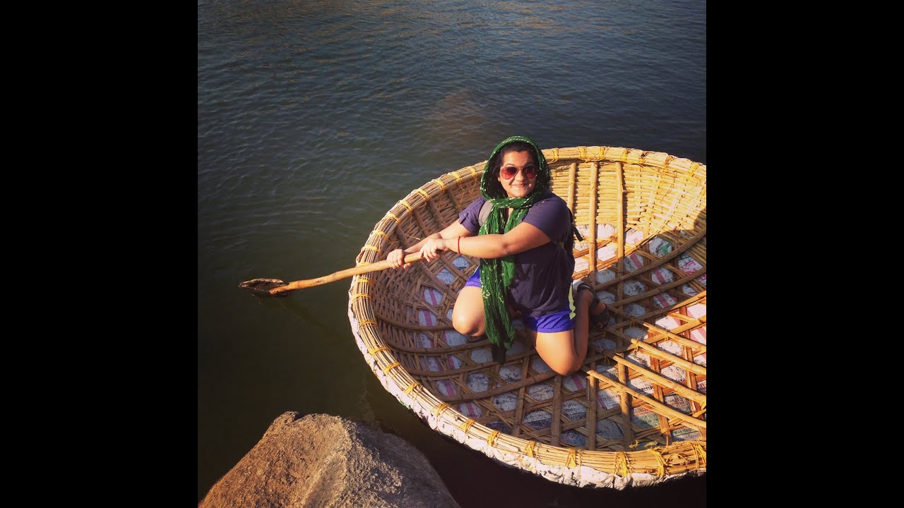 Coracle ride in Hampi - YouTube