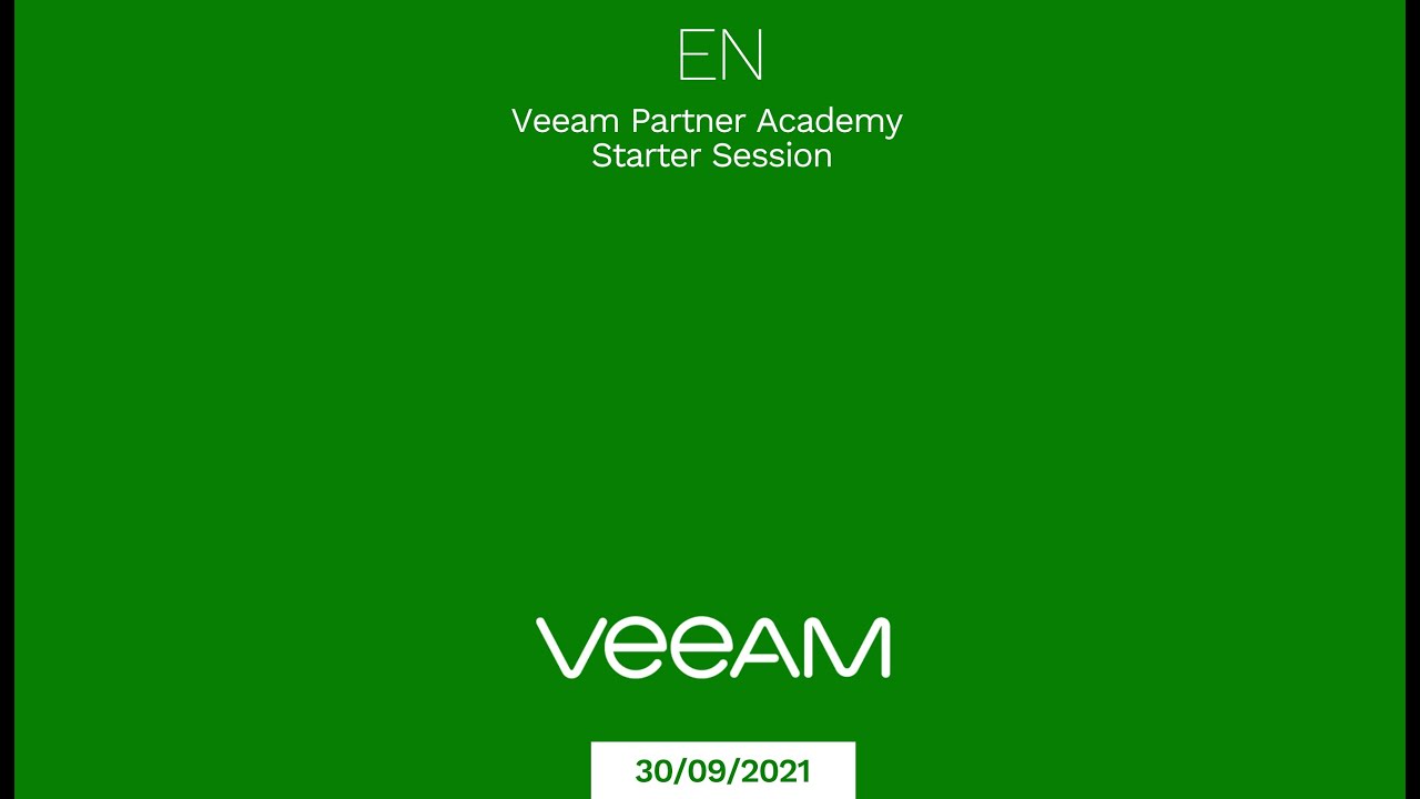 Veeam Partner Academy Starter Session - YouTube