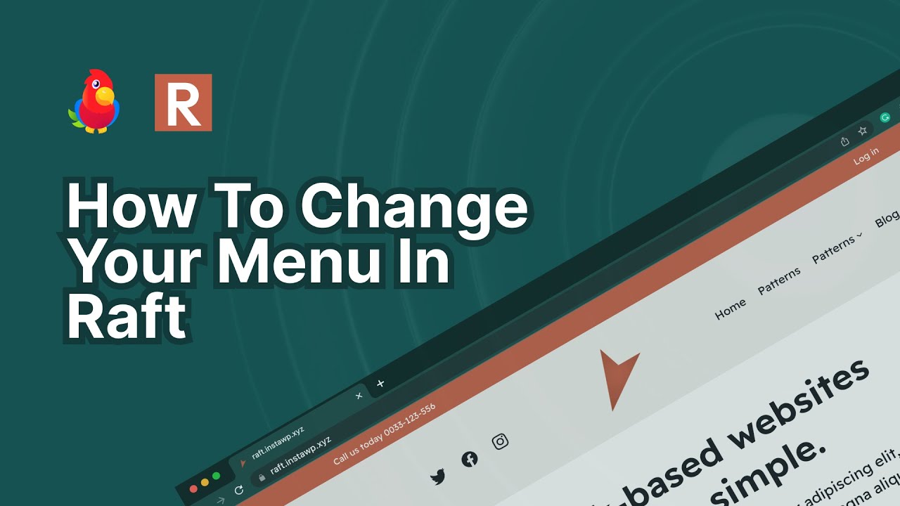 How to Change The Menu In Raft - WordPress FSE Theme [2023] - YouTube