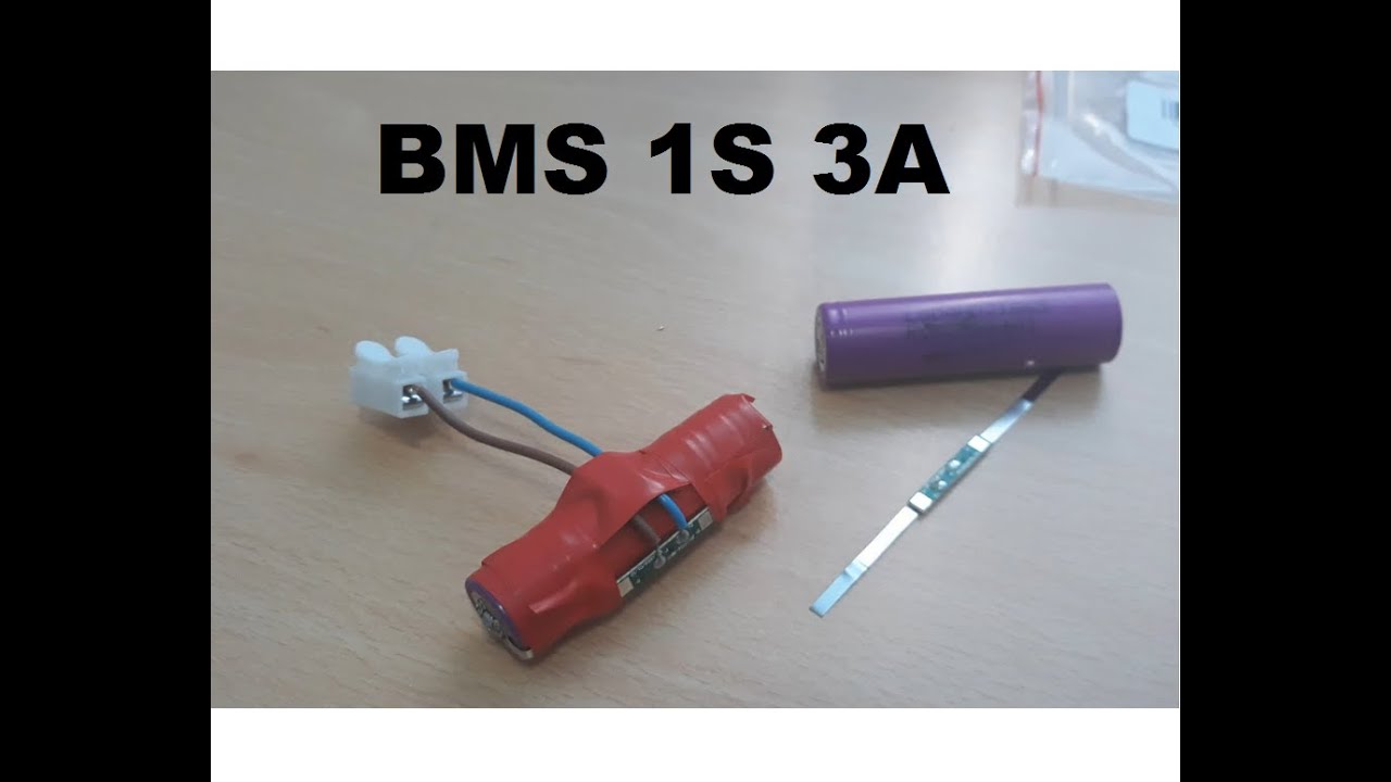 BMS 1S 3A test Li ion Battery 3,7V - YouTube