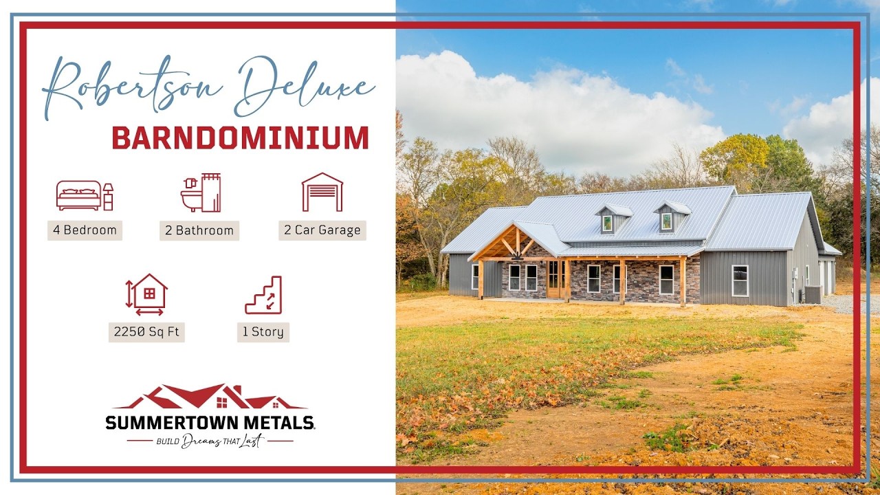 Turnkey Robertson Deluxe Barndominium Walk-Through | 2,250 Sq Ft | 4 ...