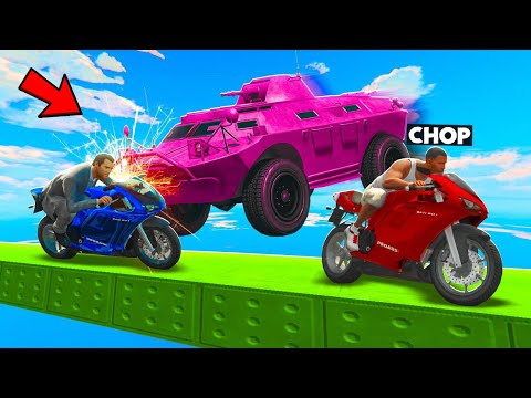 GTA 5 BIKE VS APC TANKS FACE TO FACE CHALLENGE - YouTube