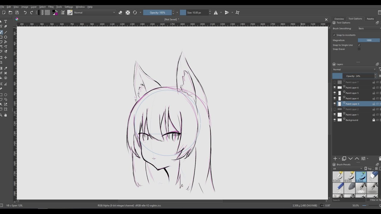 PRACTICING HOW TO draw cat ears - YouTube