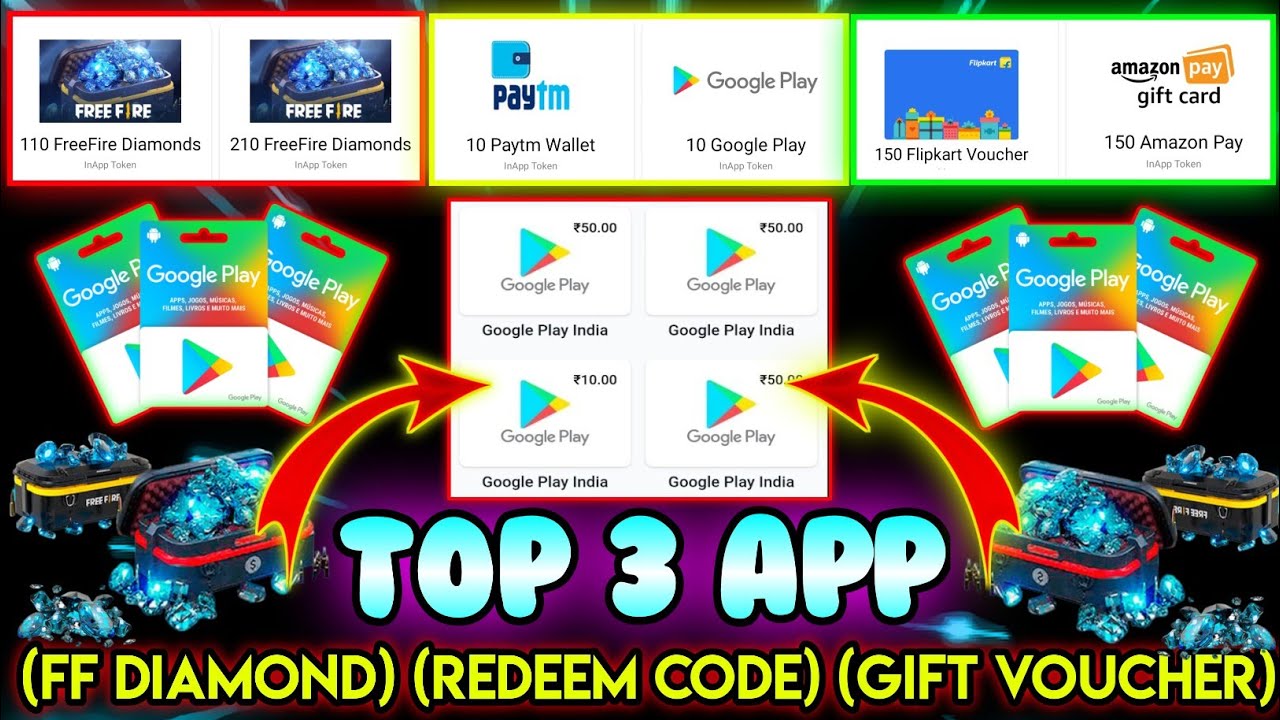 Top 3 App | Google Play Gift Card Earning App 2023 | Free Redeem Code ...