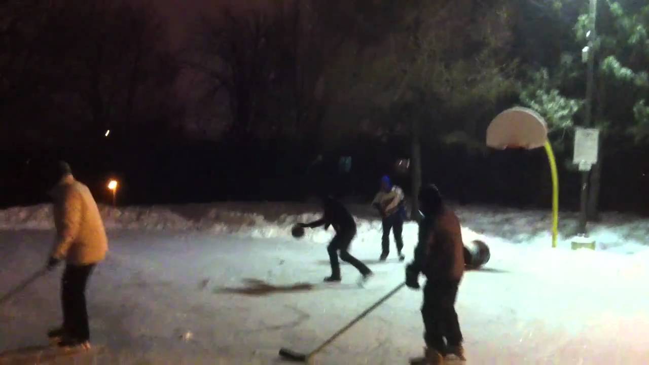 Hockey - Karova is so Manly that he starts with bball as a warm up for ...