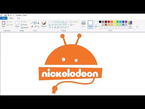 How to draw a variant Nickelodeon logo using MS Paint | How to draw on your computer