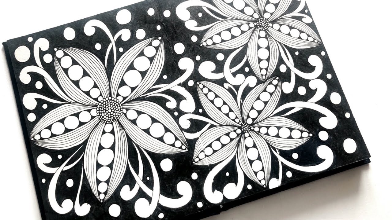 Zentangle art || Zentangle || Doodle art || Zendoodle || flower ...