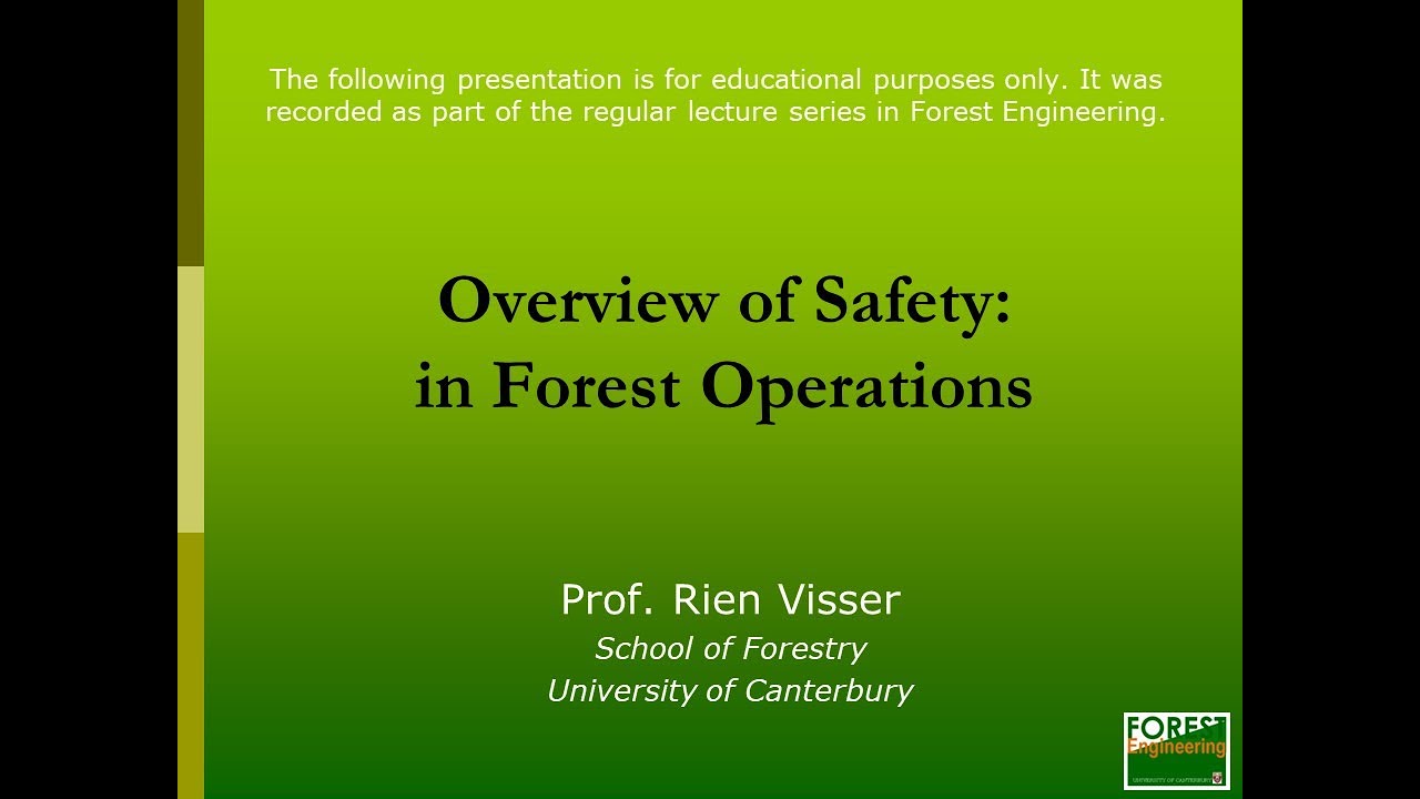 Overview of Safety: in Forest Operations - YouTube
