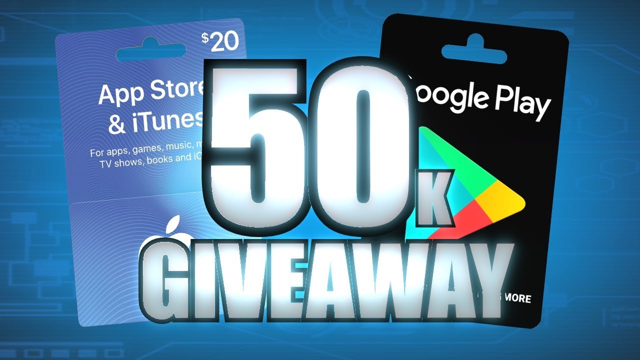 iTunes & Google Play MASSIVE GIVEAWAY - 50K SUBSCRIBERS - - YouTube