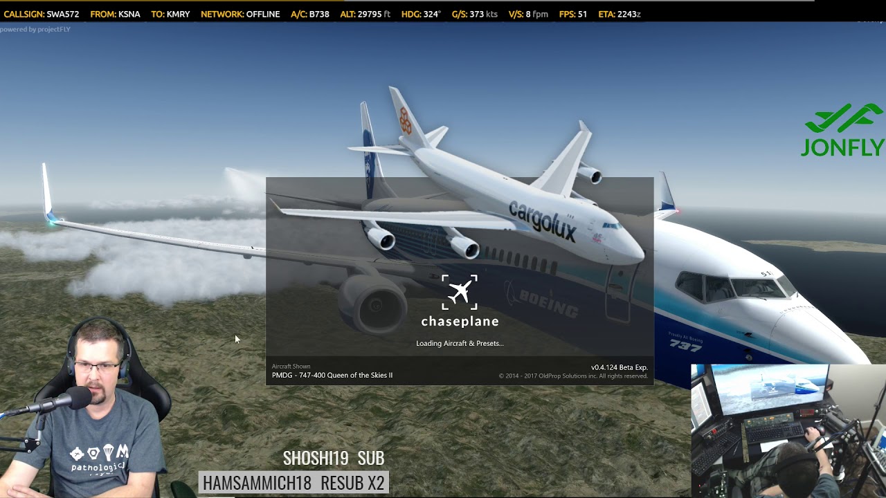 El_gargantuan joins me Live Part 3 P3D 4.1 PMDG 737 NGX KSNA to KMRY ...