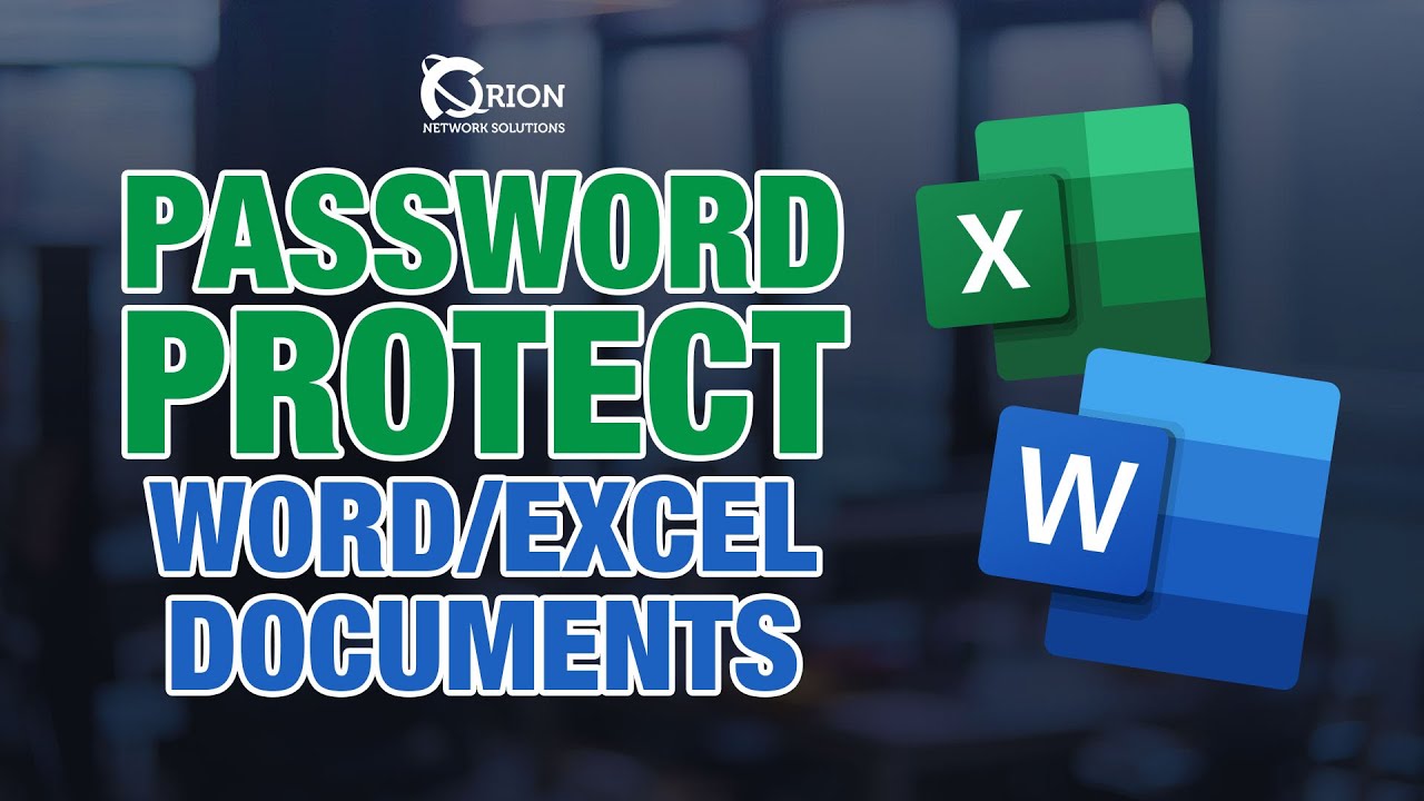 How To Password Protect Word Documents And Excel Spreadsheets - YouTube