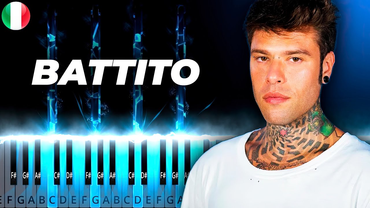 Fedez - BATTITO - Sanremo 2025 - piano karaoke instrumental cover - YouTube