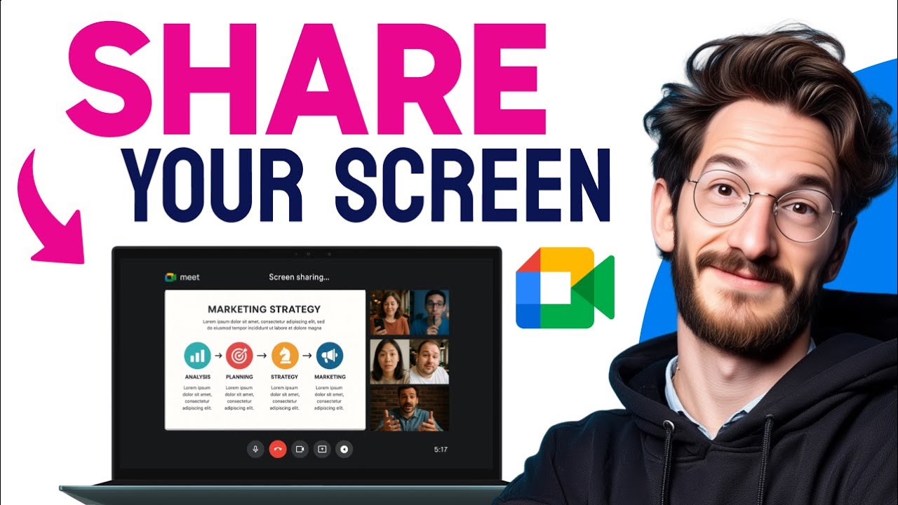 How to SHARE SCREEN in Google Meet (Step by Step) - YouTube
