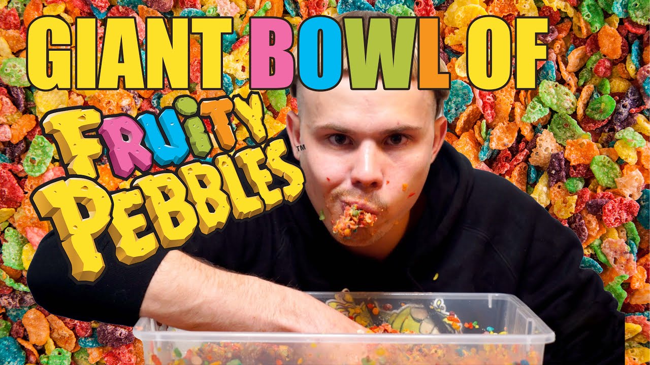 GIANT BOWL OF FRUITY PEBBLES! (OVER 15K CALORIES!) - YouTube