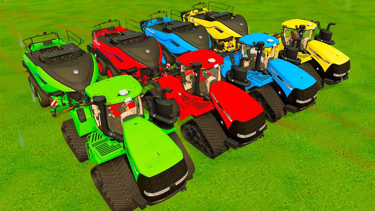 TRANSPORT OF COLORS ! COLORED BALERS WITH TRACTORS | FARMING SIMULATOR ...