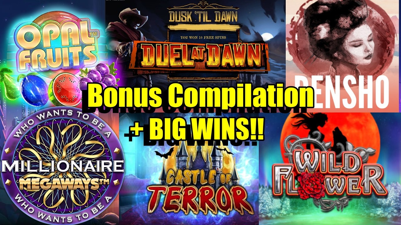 Bonus Compilation + Random Slot Wheel + BIG WINS!! Desert Temple, Opal ...