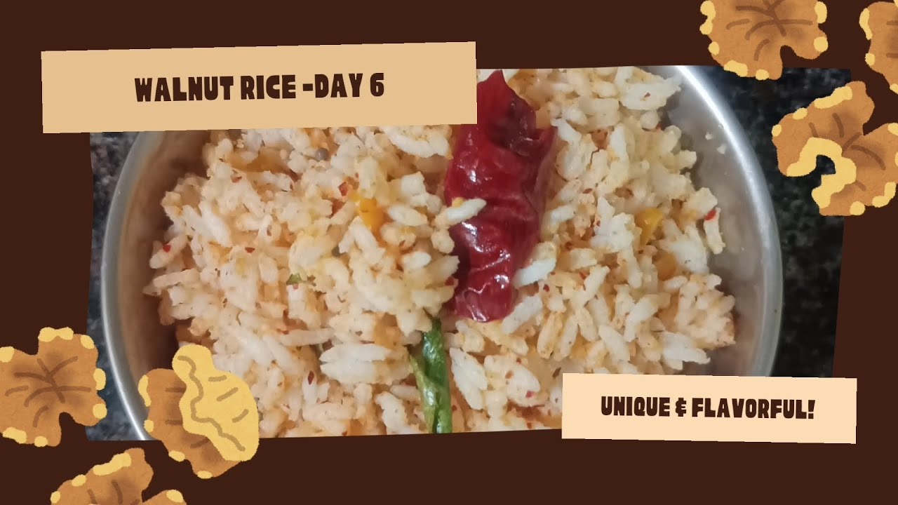 Walnut Rice | No Garlic No Onion | |Margazhi Masam Day - 6 | Lunchbox ...