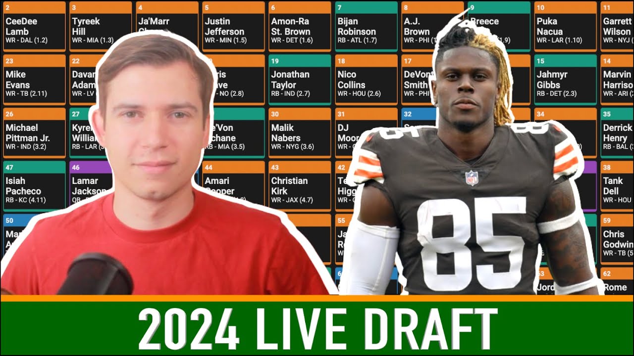 LIVE 2024 Fantasy Football Draft - YouTube