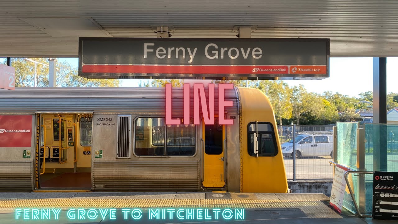 QLD Rail Ferny Grove Line on SMU 210 From Ferny Grove to Mitchelton ...